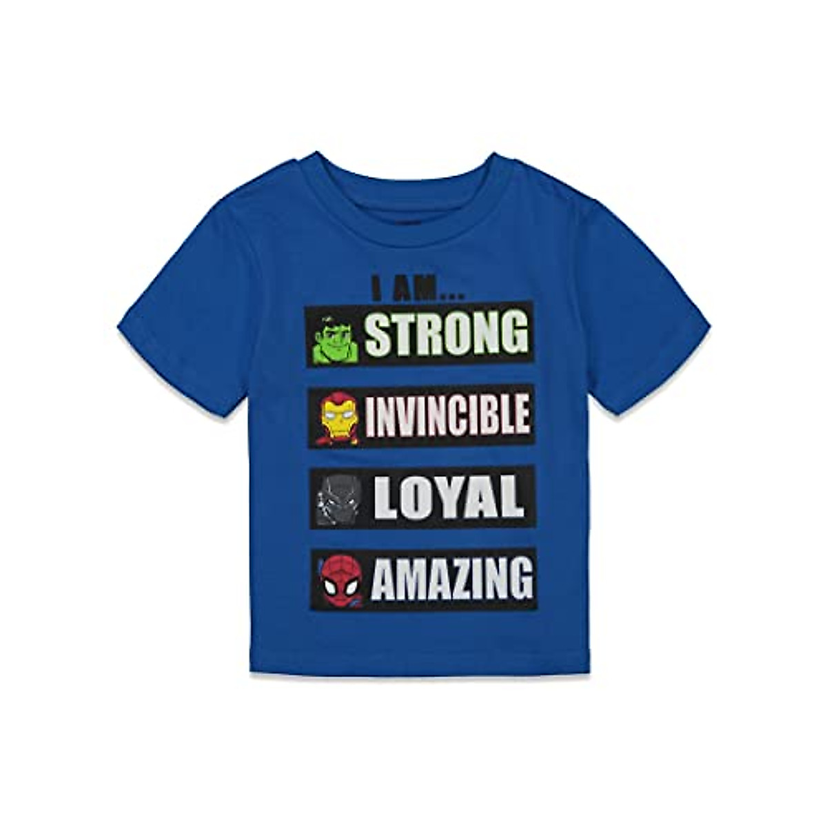 Marvel Avengers Super Hero Adventures Spider-Man Hulk Iron Man Toddler Boys 4 Pack Graphic T-Shirts 4T