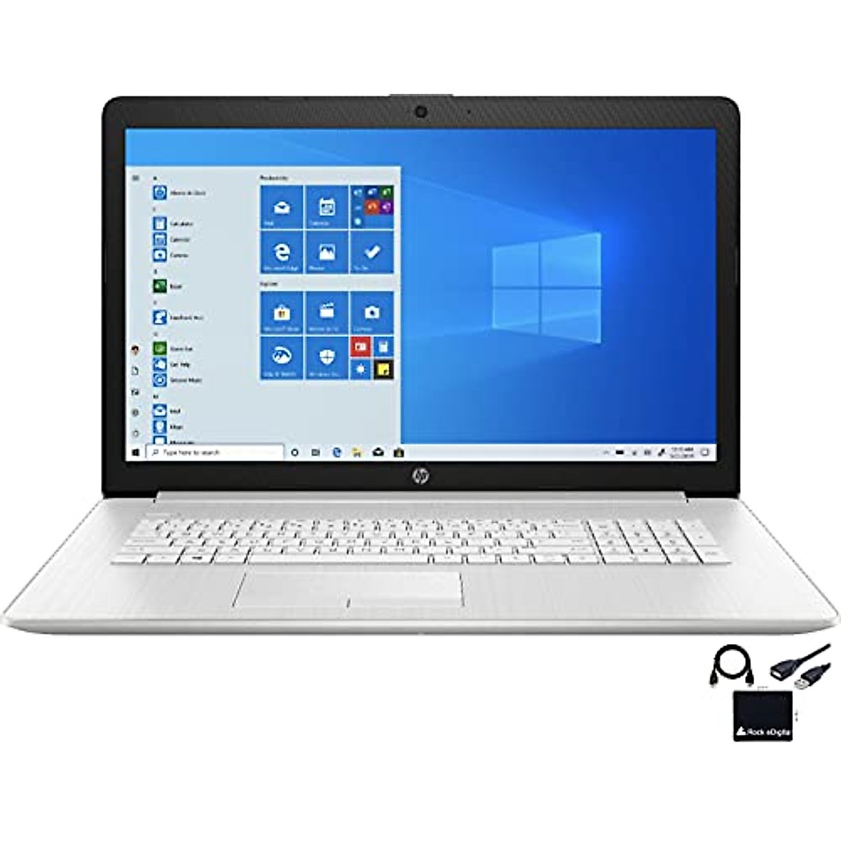 HP 2022 17.3" FHD IPS Display Laptop 11th Gen Intel 4-Core i5-1135G7 Intel Iris Xe Graphics 16GB RAM DDR4 256GB M.2 NVMe SSD HDMI RJ45 WiFi AC BT Card Reader Windows 11 Pro w/ RE Accessories