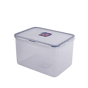 LocknLock Easy Essentials Airtight Rectangular Tall Food Storage Container 152.16-oz / 18.8 Cup, Clear