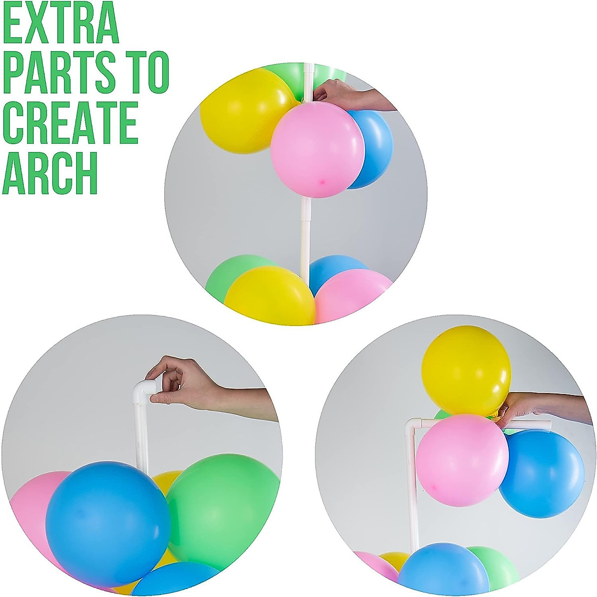 Prextex Balloon Column Kit - Set of 2 Balloon Columns, 5ft Tall | Balloon Arch Stand/Frame, Balloon Tower Holder, Balloon Column, Backdrop | Wedding, Baby Shower, Halloween, Birthday Party, Decoration