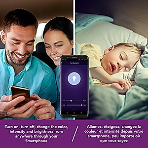 Lloyd's WiFi Smart A19 Bulb, Multicolor + White Light Range (Warm White to Cool White, 2700K-6500K), Works with Alexa and Google Home, 9W, No Hub Required, Dimmable from App, for 2.4 GHz Networks