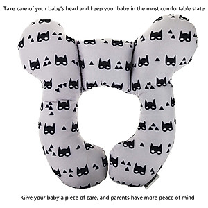 kekafu Baby Travel Pillow, Infant Head and Neck Support Pillow for Car Seat, Pushchair, for 0-1 Years Old Baby