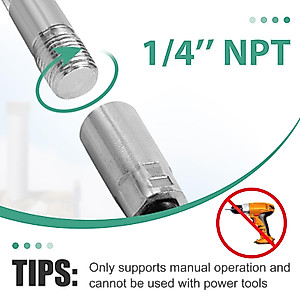 18 FT Total Fiberglass Chimney Cleaning Rod- Chimney Brush Rod for 1/4" NPT Brushes- Fiberglass Extension Rod Chimney Hearth Fireplace (6Pcs 3 FT Each)