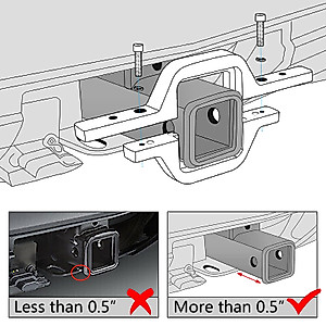 Dasen Universal Tow Hitch Receiver Light Bar Mount Bracket Compatible with Dual LED Cube/Work Lights Pod Backup Rear Reverse Truck Trailer SUV Off-Road