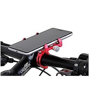 GUB Mountian Bike Phone Mount Bicycle Holder, Aluminum Alloy Adjustable Bike Cell Phone GPS Mount Holder Rotating Cradle Clamp for Bicycle Motorbike,iPhone Samsung Android Smartphones (Black)