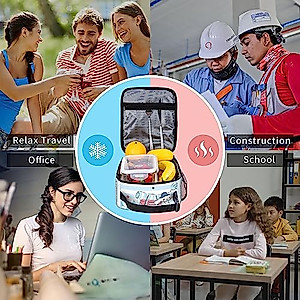 MVYNUL Lunch Box Reusable Insulation Lunch Bag Containers Tote Handbag For Women Men Teens Girls