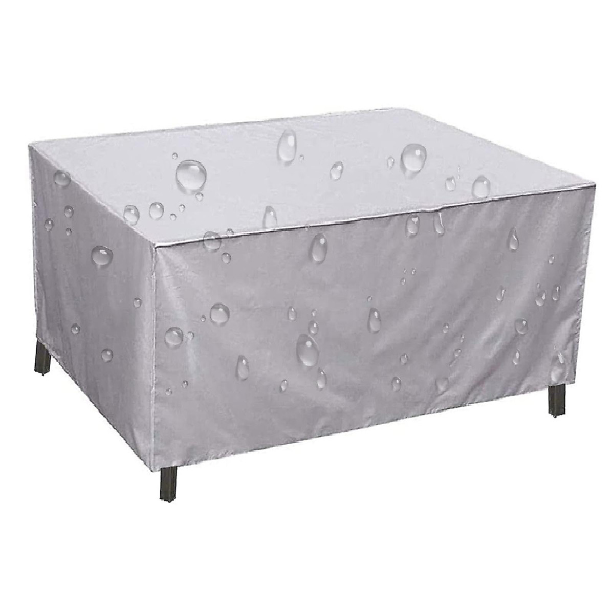 Patio Furniture Covers, 156x156x85cm(LxWxH) Outdoor Table and Chair Cover Wind Dustproof Durable Waterproof Patio Furniture Set Cover, Rectangular 420D Oxford for Deck, Lawn and Backyard