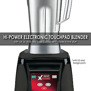 Waring Commercial MX1050XTS 3.5 HP Blender with Electronic Keypad Controls, Pulse Feature and a 64 oz. Stainless Steel Container, 120V, 5-15 Phase Plug