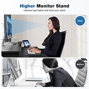 DUMOS Electric Sti to Standing Desk with Drawer,40 x 24 in Ergonomic Computer Table with Splicing Board, Wire Hole and Hook for Workstation for Home, Black & Shelf