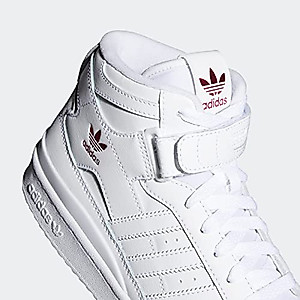 adidas Originals Women's Forum Mid Sneaker, White/White/White, 9