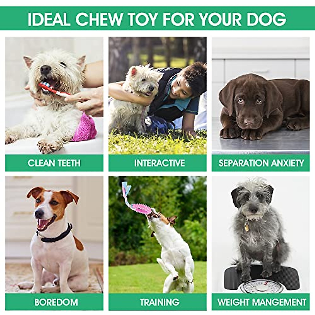 TIESOME Puppy Teething Toys with Cotton Ropes, 3 Pcs Rubber Small Dog Chew Toy Rings Aggressive Chew Toys for Dogs Oral Teeth Soothe Itching Puppy Chew Toys Interactive Pet Toys for Small/Medium Dogs