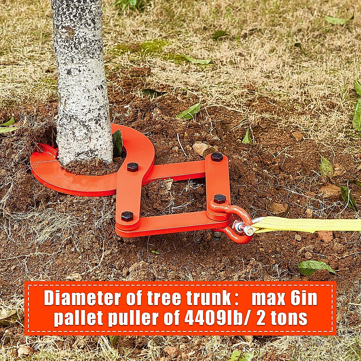 Wowangce Truck Pallet Puller Clamp Kit 2t/4409lbs Pallet Puller Clamp Truck Pallet Pulling Scissor Grabber Hook and 2" x 13.1ft Tow Strap Nylon Webbing with Gloves for Pulling Pallets Wood Heavy Thing