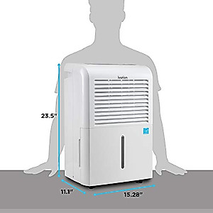 Ivation 4,500 Sq Ft Smart Wi-Fi Energy Star Dehumidifier with App, Continuous Drain Hose Connector, Programmable Humidity, 2.25 Gal Reservoir for Medium and Large Rooms (4,500 Sq Ft)