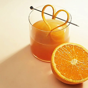 15PCS Cocktail Picks, Metal Stainless Steel Cocktail Toothpicks, Reusable Cocktail Skewers, Garnish Picks Bloody Mary Skewers, Metal Martini Picks for Olives Appetizers Fruit (Silver/4.3 Inches)