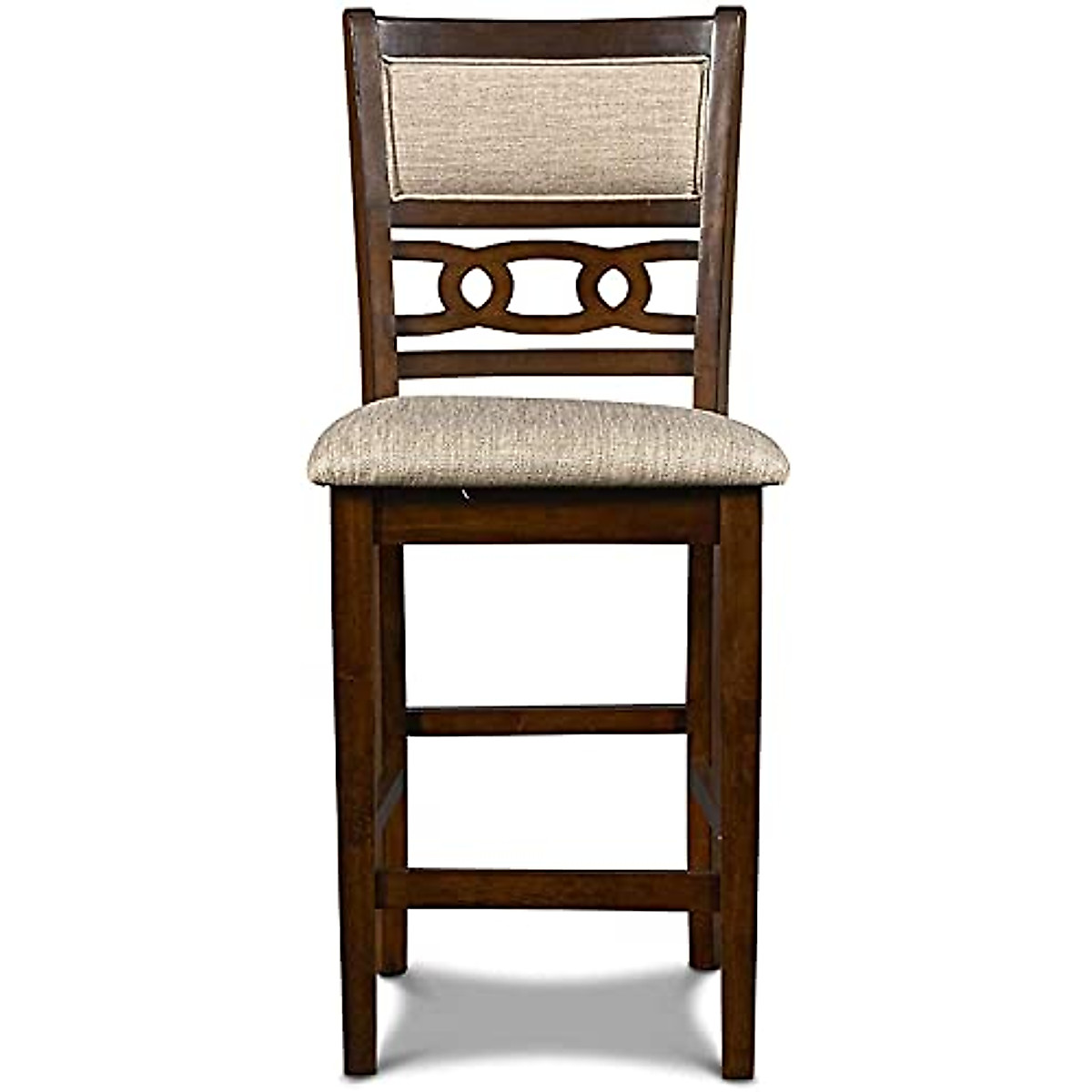 New Classic Furniture Gia 5-Piece Round Counter Height Set with 1 Dining Table and 4 Chairs, 42.25", Cherry