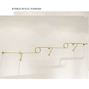 NABOOJ Gold Clothing Rack, Free-Standing Industrial Pipe Clothes Rack Display Rack, on Wall for Hanging Clothes Retail Display