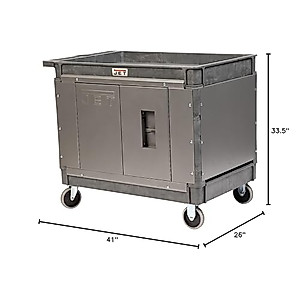 JET PUC-4126 Resin Utility Cart with JT1-126 LOAD-N-LOCK Security System