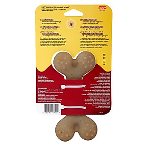 Hartz New Chompathon Gripper Bone Dog Chew Toy for Aggressive Chewers, Double Layered Flavored with Chicken & Bacon