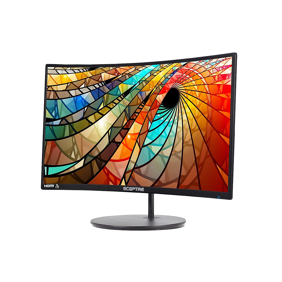 Sceptre 27" Curved 75Hz LED Monitor C278W-1920R Full HD 1080P HDMI DisplayPort VGA Speakers, Ultra Thin Metal Black, 1800R immersive curvature, 2018,Metallic Black