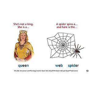 Super Duper Publications | Articulation and Phonology Screener Quick Take Along® Mini-Book | Speech Therapy | Educational Learning Resource for Children