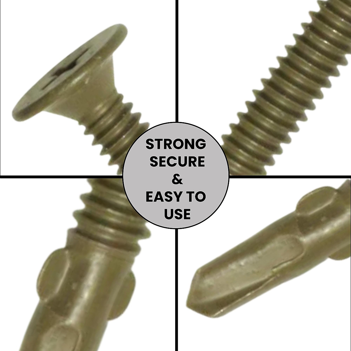 U-Turn Fasteners Wood to Metal Screws - #10-24 x 1-7/16" Reamer Tek Torx/Star Head Self-Drilling Wood to Metal Screws, Tek Screws for Attaching Wood to Metal with Wings | (Pack of 500)