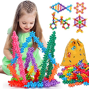NC 250Pcs Building Blocks Toys STEM Activities for Kids Interlocking Building Discs Toy Preschool Learning Educational Autism Toys for 5-7 4-8 3 4 5 + Years Old Boys Girls Birthday
