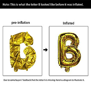 Personalized Name Happy Birthday Balloons Letters Kit, DIY Custom Name Birthday Banner, 2 Sets A- Z & 0-9 16'' Letters and Numbers with 2 LED Light for Birthday Party Decorations Gold