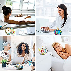 Scented Candles Gift Set 4.4oz with 4 Fragrances Gifts for Mom Long Lasting Soy Wax Candles Gifts for Momen Mothers Day Gifts for Home Bath,Yoga