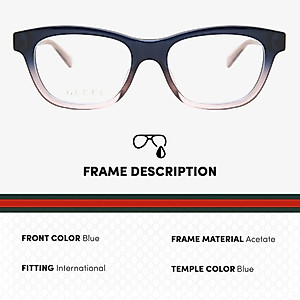 Gucci GG03720 Designer Fashion Eyeglasses: Woman Rectangular Shape Eyeglasses Frame Eyewear with Luxury eSHADES Kit - Embrace Sophistication and Elegance