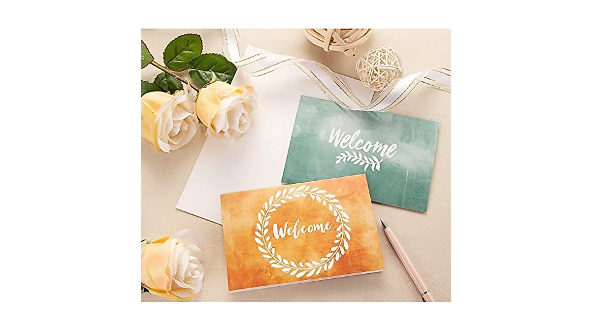 Bulk Welcome Note Cards: Floral Design for Guests & Business