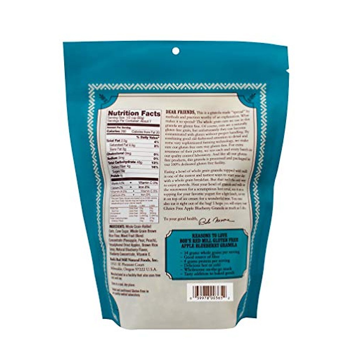 Bob's Red Mill Gluten Free Apple Blueberry Granola, 12-ounce (Pack of 4)