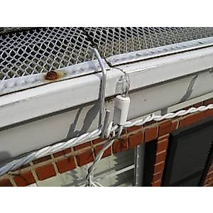Black Halloween Christmas HookTM 50 Count | for gutters with mesh Gutter Guard | Clips | Hangers | to Hang Christmas Lights on gutters with Gutter Guard in Place | Clip | Made in USA
