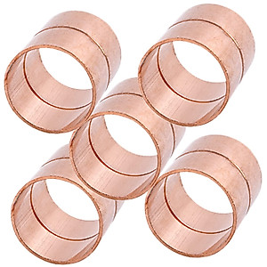 Angoily 15 Pcs Copper Air Conditioning Copper Tube Straight Connector Tubing Coupling Copper Coupling Brass Pushfit Fittings Straight Coupling Brass Fittings Isometric Copper Fittings