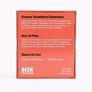 Dizzy Date: The 2nd Date - Deeper Questions Expansion Pack. The Card Game for Date Night. Perfect Valentine's Day Gift!