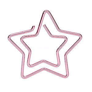 100Pcs Multifunctional Document Clip Cute Pink Star Shape Corner Clips Bookmark Metallic Paper Clips Page Markers Clips Bookmark Fixing Tool for Office