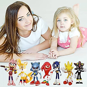 Rdyhqwp 18pcs Action Figures Toys Set Party Favors Supplies,2.5 Inch Action Figurines Cartoon Collection,Cake Toppers,Easter Egg Goodie Bag Stocking Stuffers,Christmas Birthday Gift for Kids