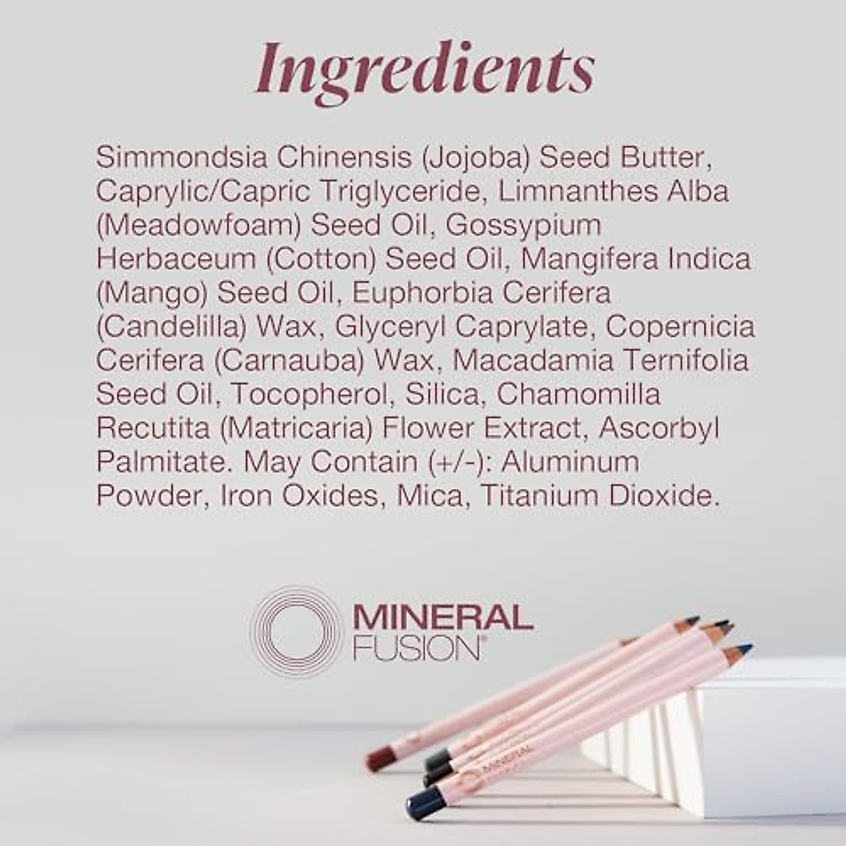 Mineral Fusion Eye Pencil, Dark Brown Eyeliner with Soothing Chamomile, Meadowfoam & Vitamin E, Velvety Smooth, Hypoallergenic Eye Makeup to Line & Define, Long-Lasting Eyeliner Pencil, Touch, 0.04 Oz