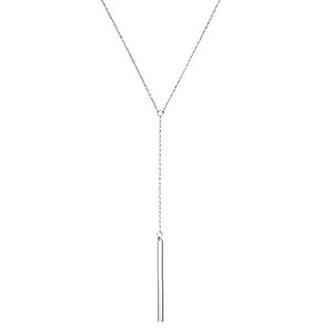 Dcfywl731 Minimal Dainty Gold Plated Dangle Earrings Layered Bar Pendant Neckalce Gold Long Y-Necklace Gold Earrings and Necklaces Set Delicate Lariat Chain Jewelry for Women