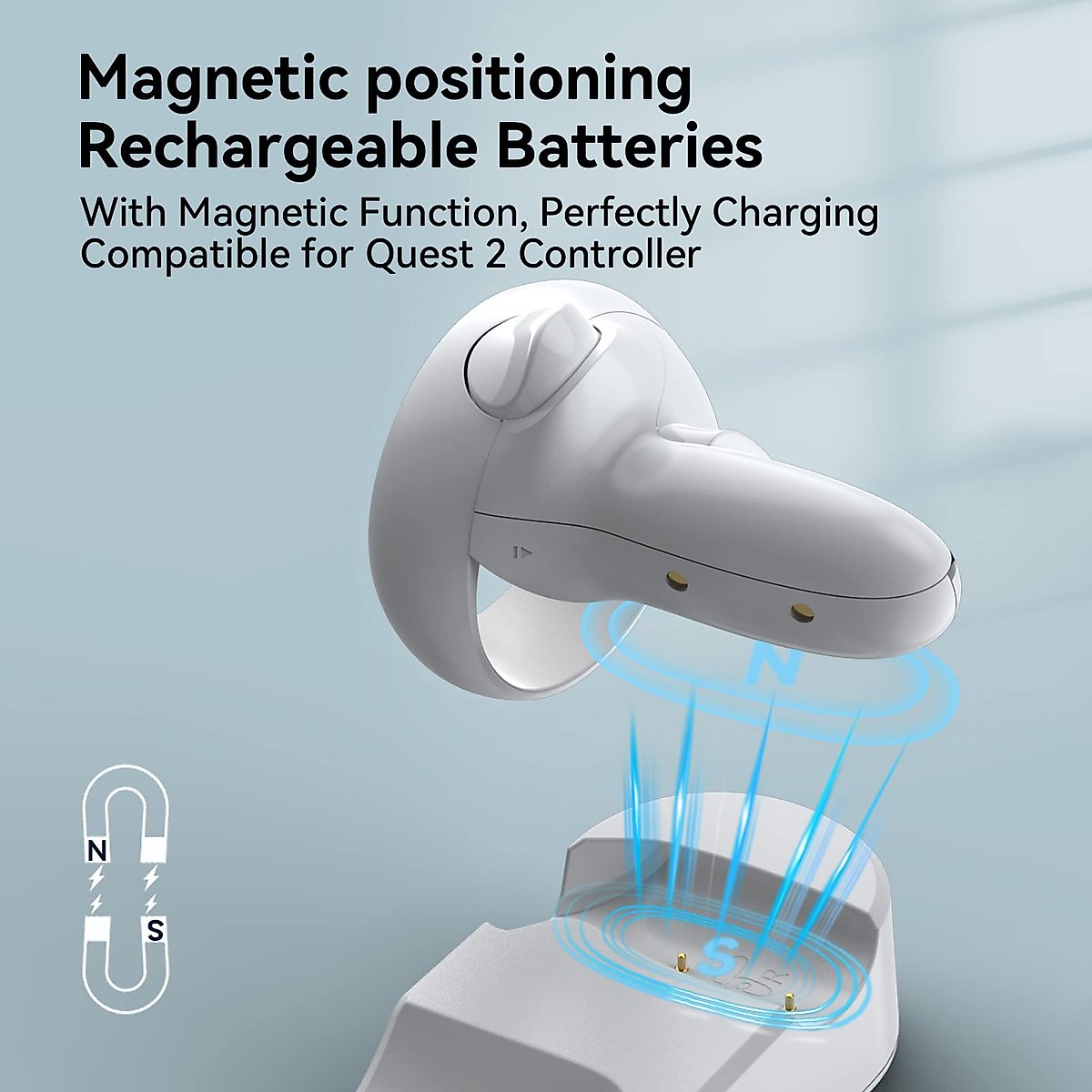 Smatree Charging Dock for Meta Quest 2/Oculus Quest 2, Support Elite Strap with Battery, VR Charging Station for occlusion quest, 2 Rechargeable Batteries, Headset and Controller stand, 20W PD Charger
