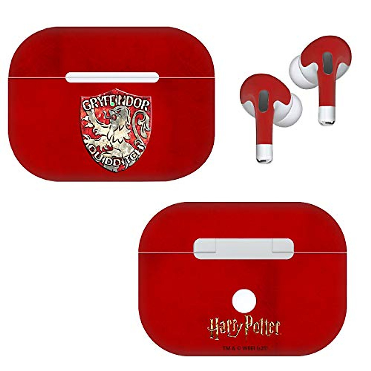Head Case Designs Officially Licensed Harry Potter Gryffindor Quidditch Badge Prisoner of Azkaban V Vinyl Sticker Skin Decal Cover Compatible with Apple AirPods Pro