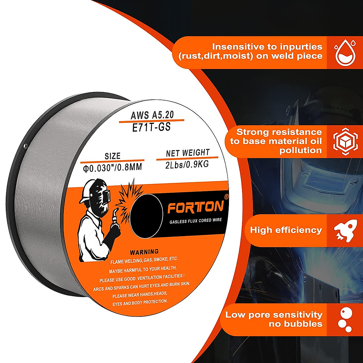 FORTON MIG Welding Gun Accessory Kit,Tip-Nozzle-Diffuser for Miller Millermatic M-25/M-40 Hobart Torch(0.030-Inch 2LB)