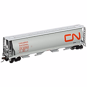 Bachmann Trains - Canadian 4 Bay Cylindrical Grain Hopper - Canadian National - HO Scale