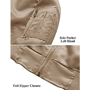 EKLENTSON Mens Jackets Fall Winter Bomber Jacket Men Casual Cotton Lined Pilot Military Jacket Men