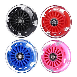 Gladeer 90mm Wiggle Car Polyurethane Replacement Wheels Set for Upgrades for PlasmaCar Ride-on Toys Wiggle Car Replacement Wheels, 4-Pack (Black)