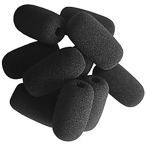 10 Pack Mini Small Size Foam Windscreen for Headset Microphone, High Density Foam Mic Covers for Headset Protection for Lavalier and Lapel Mic