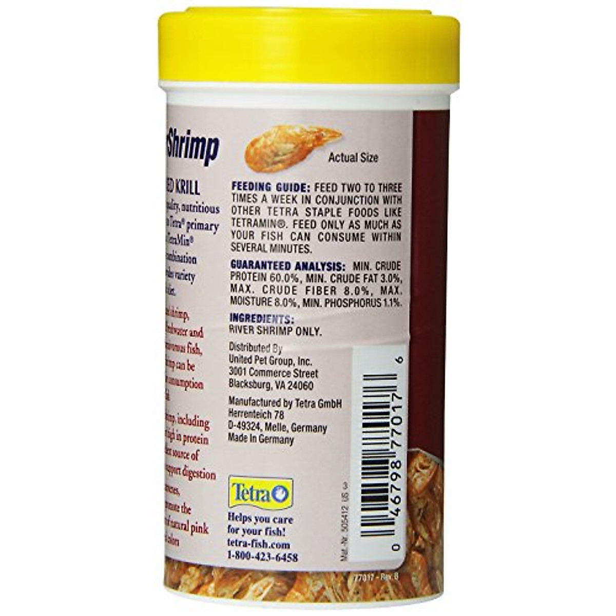 Tetra RiverShrimp 0.92 Ounce, Natural Shrimp Treat For aquarium Fish, Red, Model Number: 77017