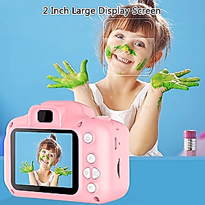 dsfen 1080P High Resolution Kids Digital Camera Mini Video Camcorder with 13 Mega Pixels 2 Inch Large IPS Display Screen for Boys Girls