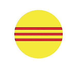 Round South Vietnamese Flag Sticker Decal Vinyl Vietnam Southern Bumper Sticker Vinyl Sticker Car Truck Decal 5"