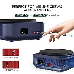 GREECHO 1.5L Electric Hot Pot with Grill, Non-Stick MIni Pot with 4 Mode Multifunction, Frying Pan, Steamer and Noddle Cooker, 4 Temperature Control Electric Pot with 2 Voltage Conversion