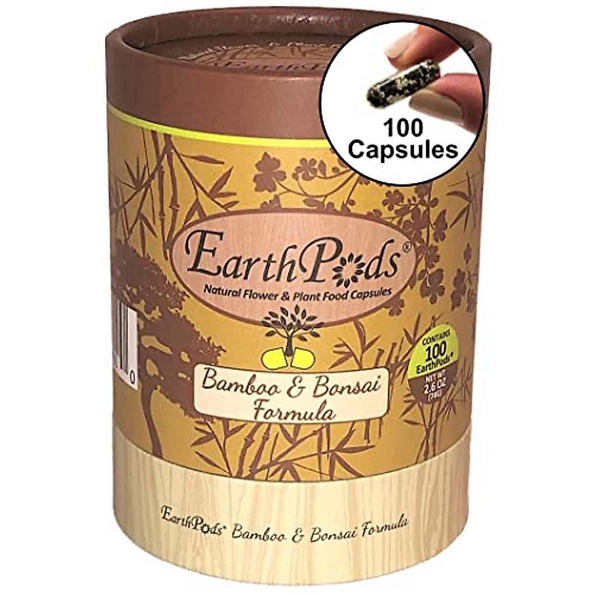 EarthPods (Premium) Organic Fertilizer Spikes for Bamboo & Bonsai - 100 Count - Made in USA